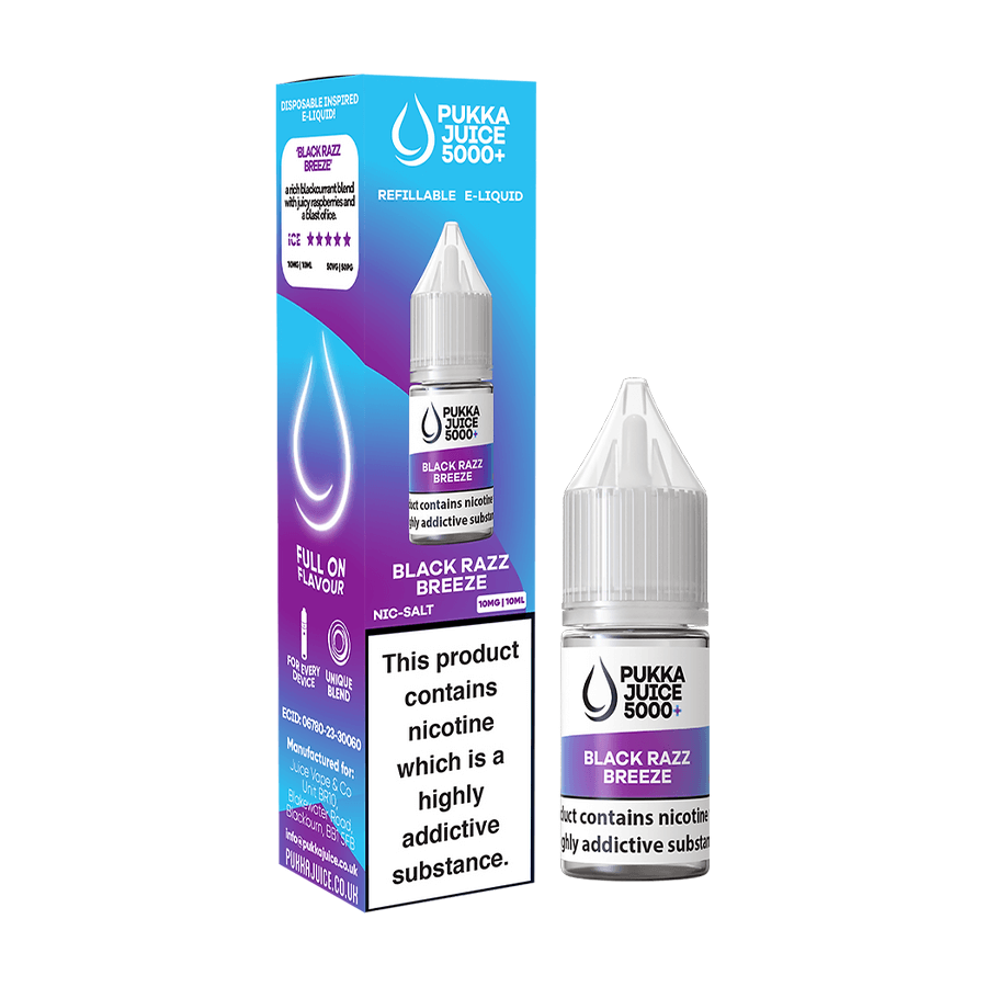 Black Razz Breeze Pukka Juice 5000 Vape Liquid — TABlites