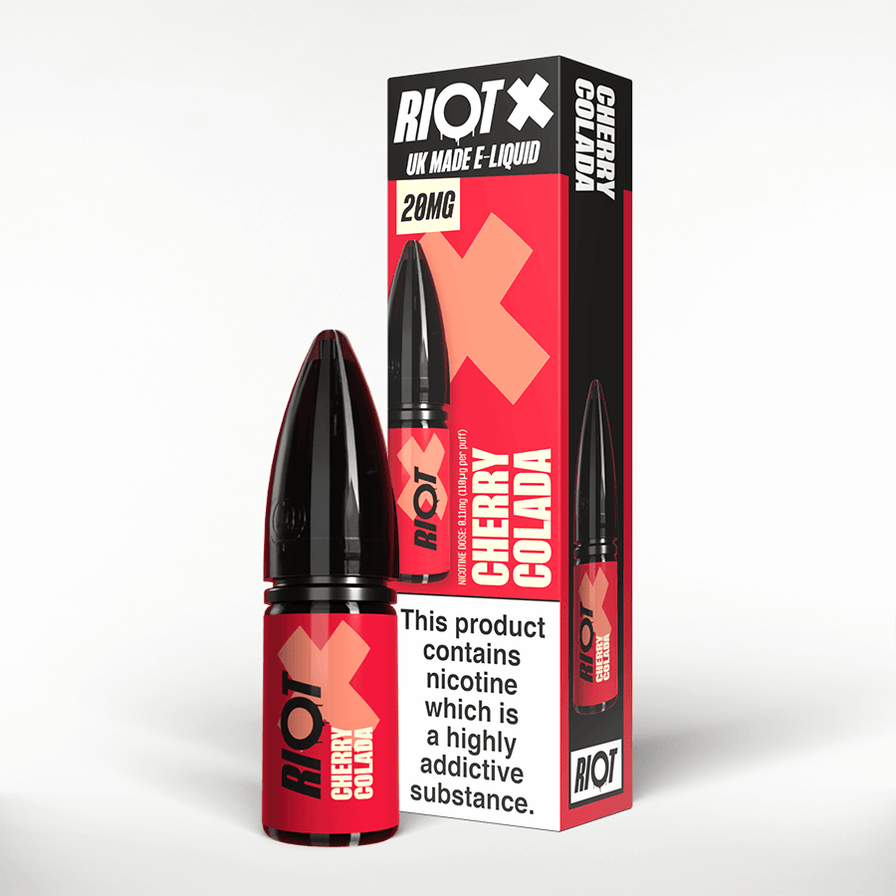 Cherry Colada Nic Salt E-Liquid by Riot X - 4 for £10 — TABlites