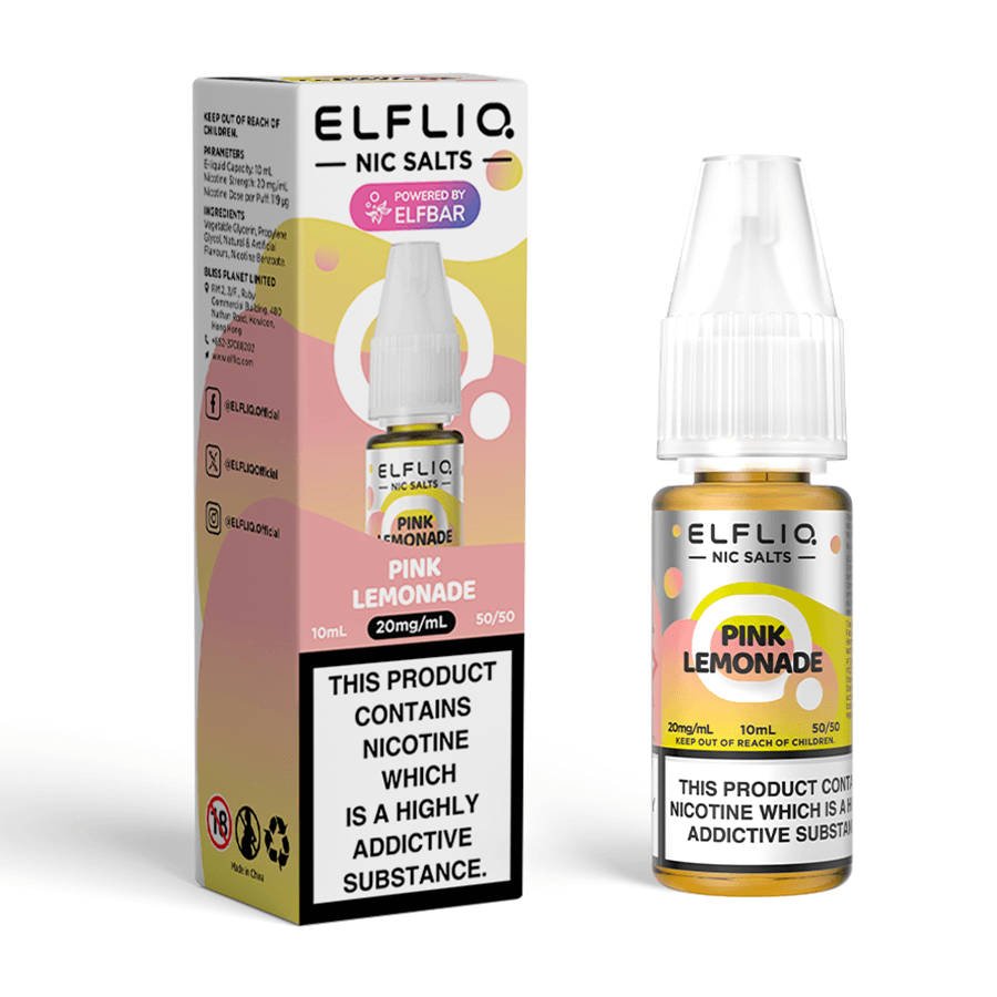 Pink Lemonade Elfliq Vape Juice by Elf Bar - from £3 — TABlites