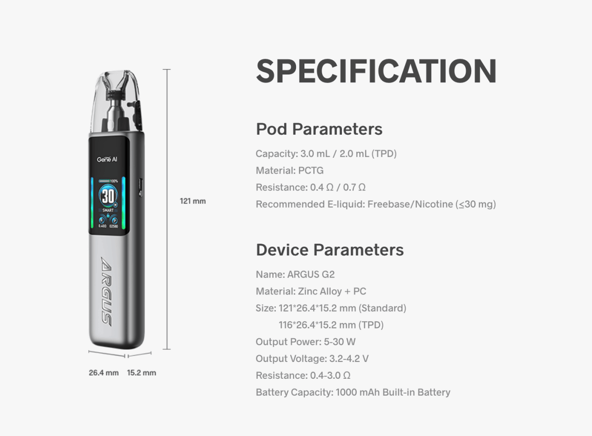 Voopoo Argus G2 Vape Kit — TABlites